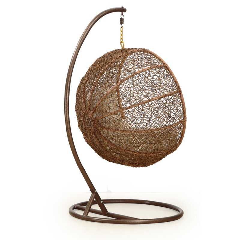 Buy Outdoor Swing/Jhula with Stand Basket Shape Spider Net