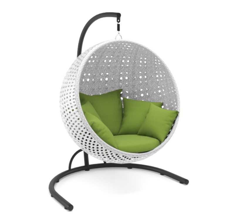 Egg shape single seater spider net Outdoor swing with stand - Omg Furniture