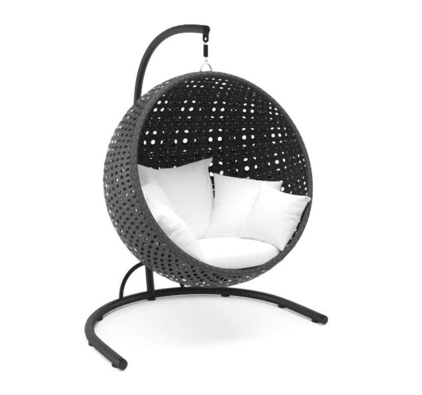 Egg shape single seater spider net Outdoor swing with stand - Omg Furniture