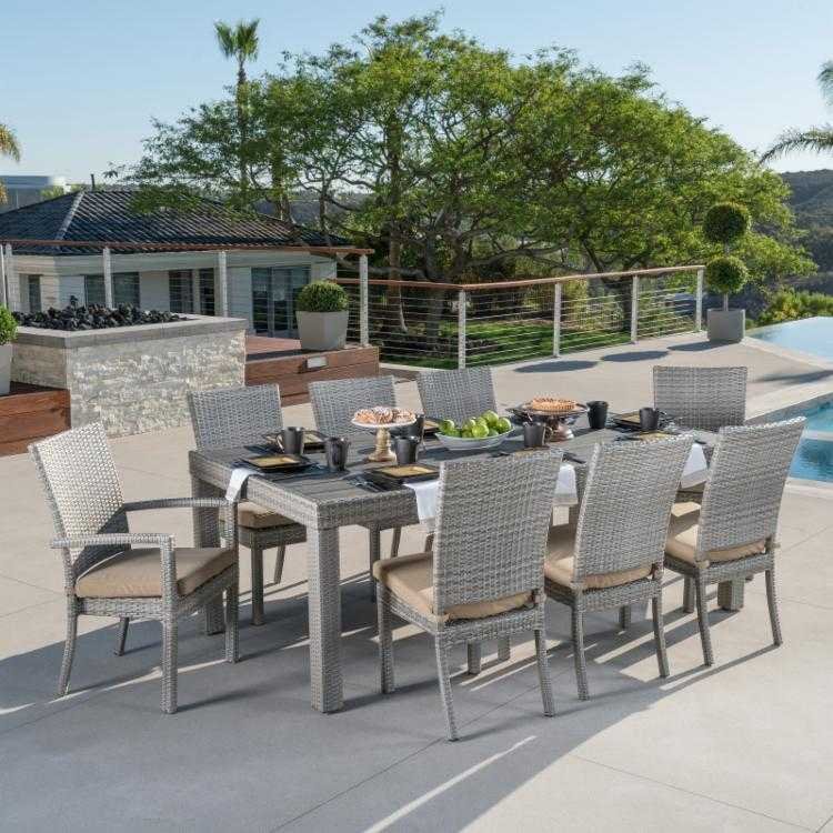 Eight seater outdoor pool side restaurant table - Omg Furniture