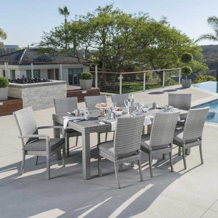 Eight seater outdoor pool side restaurant table - Omg Furniture