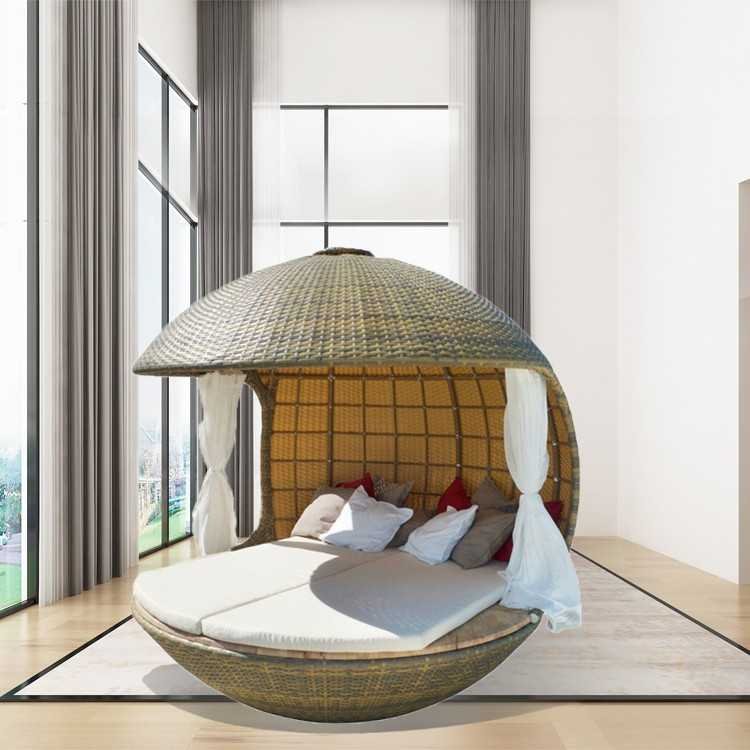 Round shape outdoor sun bed - Omg Furniture