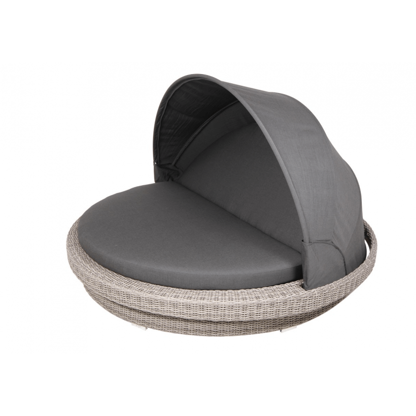 Round shape outdoor sun bed with canopy - Omg Furniture