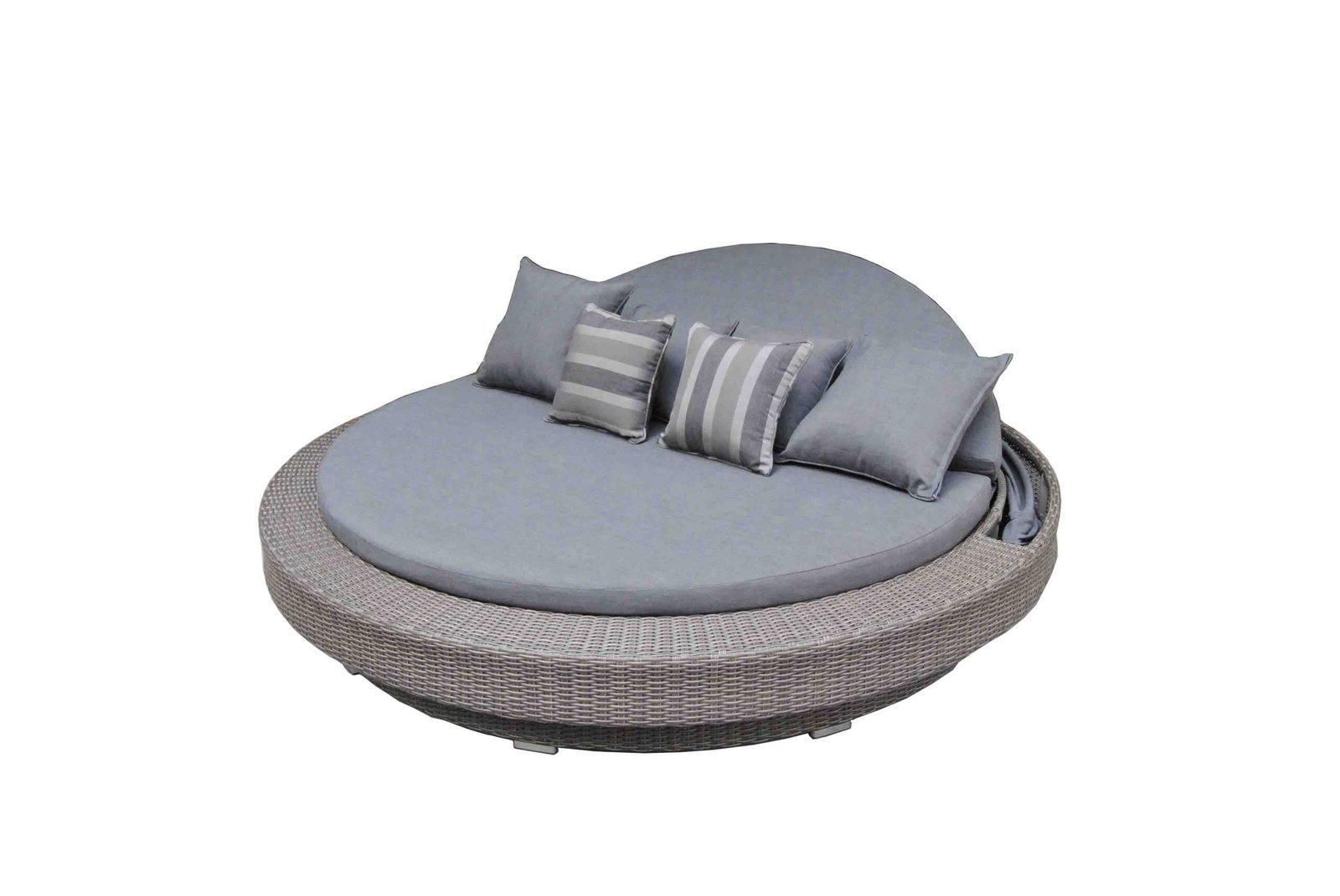 Round shape outdoor sun bed with canopy - Omg Furniture