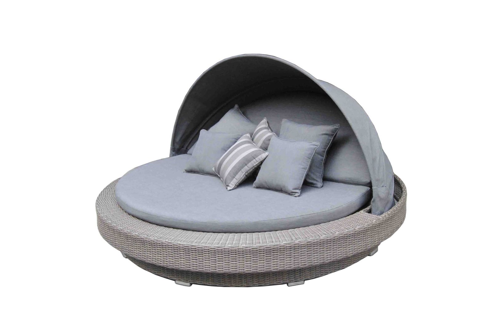 Round shape outdoor sun bed with canopy - Omg Furniture