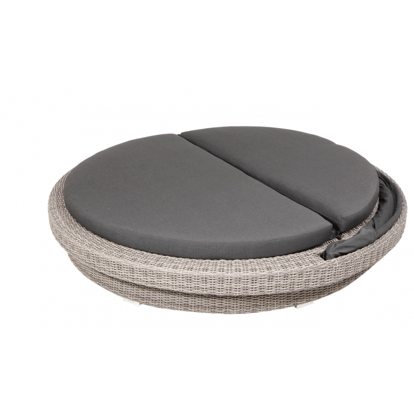 Round shape outdoor sun bed with canopy - Omg Furniture