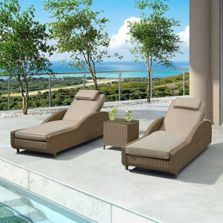 Single seater pool side deck chair with side table - Omg Furniture