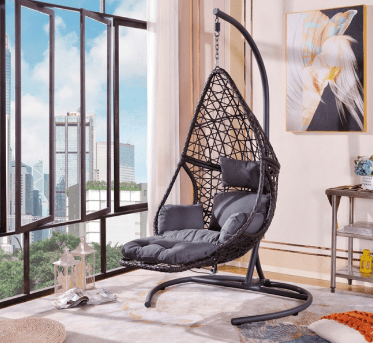 Single seater spider net Outdoor swing with stand - Omg Furniture