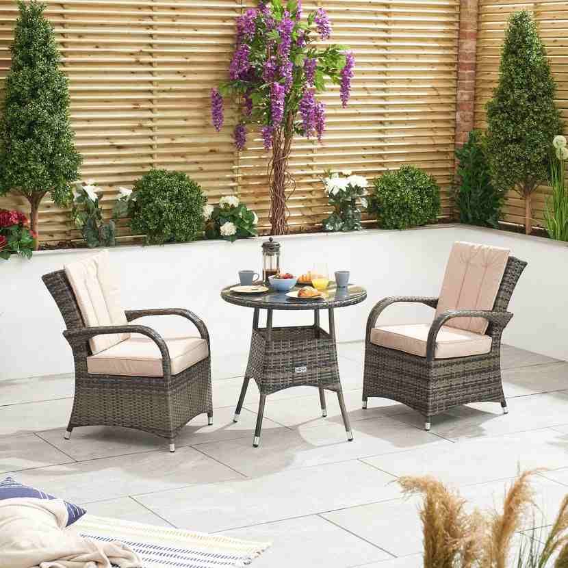 Two seater Outdoor table with glass top center table - Omg Furniture