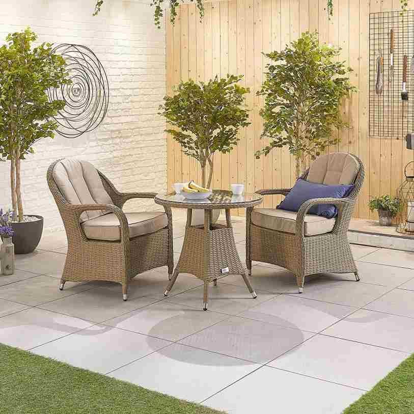 Two seater wicker chair with center table - Omg Furniture